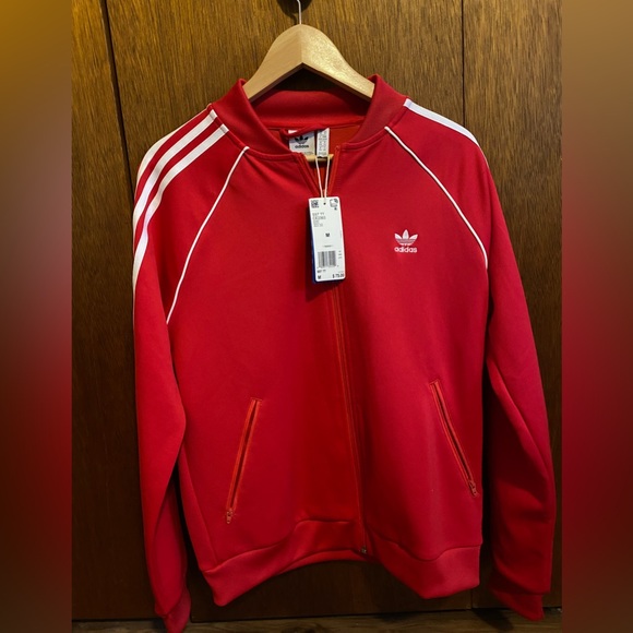 adidas Originals | Other | Red Adidas Track Jacket | Poshmark